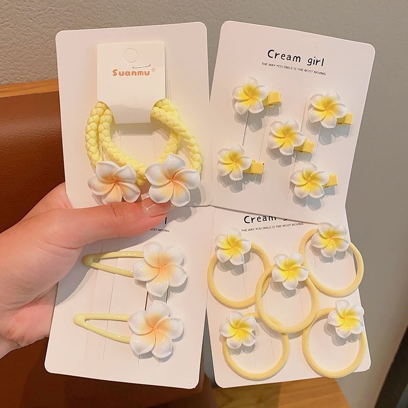 Mới Frerian Tóc Phong Cách Hoa Vàng Kẹp Bên Scrunchie Mix Và Phù Hợp ...
