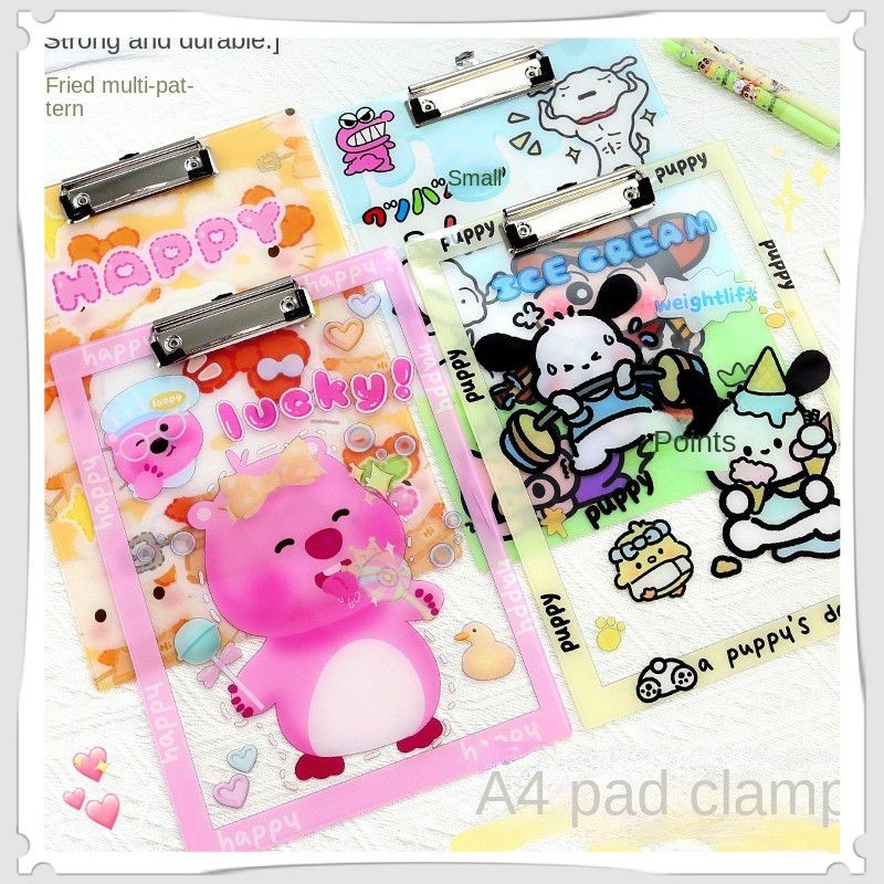 Sanrio Hello Kitty A4 File Folder Writing Pad Board Clips Test Paper ...