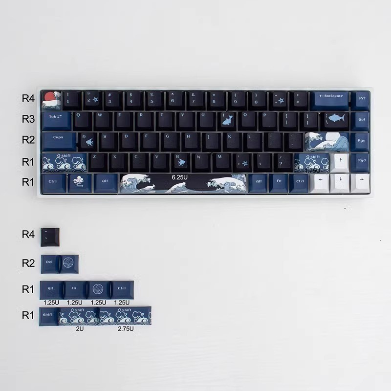 Gmk Coral Sea Personal Keycap PBT Cherry profile dành cho bàn phím chơi ...