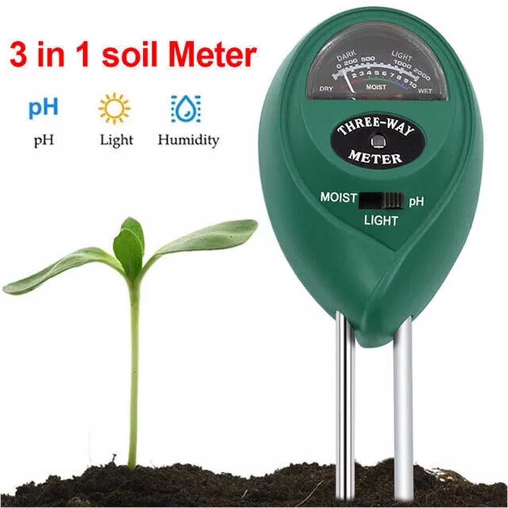 3 in 1 Soil Meter Moisture Light PH Testers With 2 Probes Soil Monitor ...