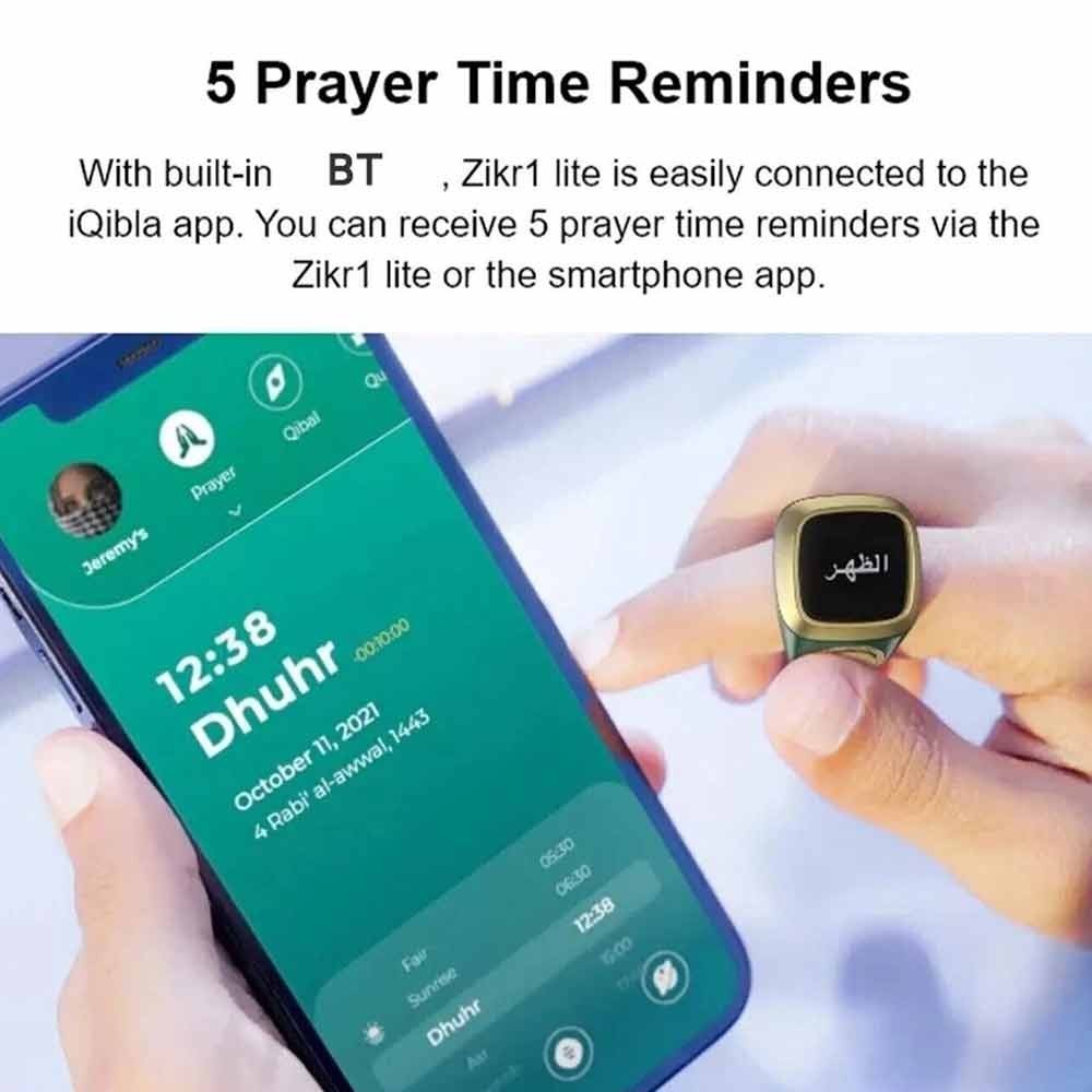 Smart Tasbih Zikr Ring Tally Counter Muslim Digital Tasbeeh 5 Prayers ...