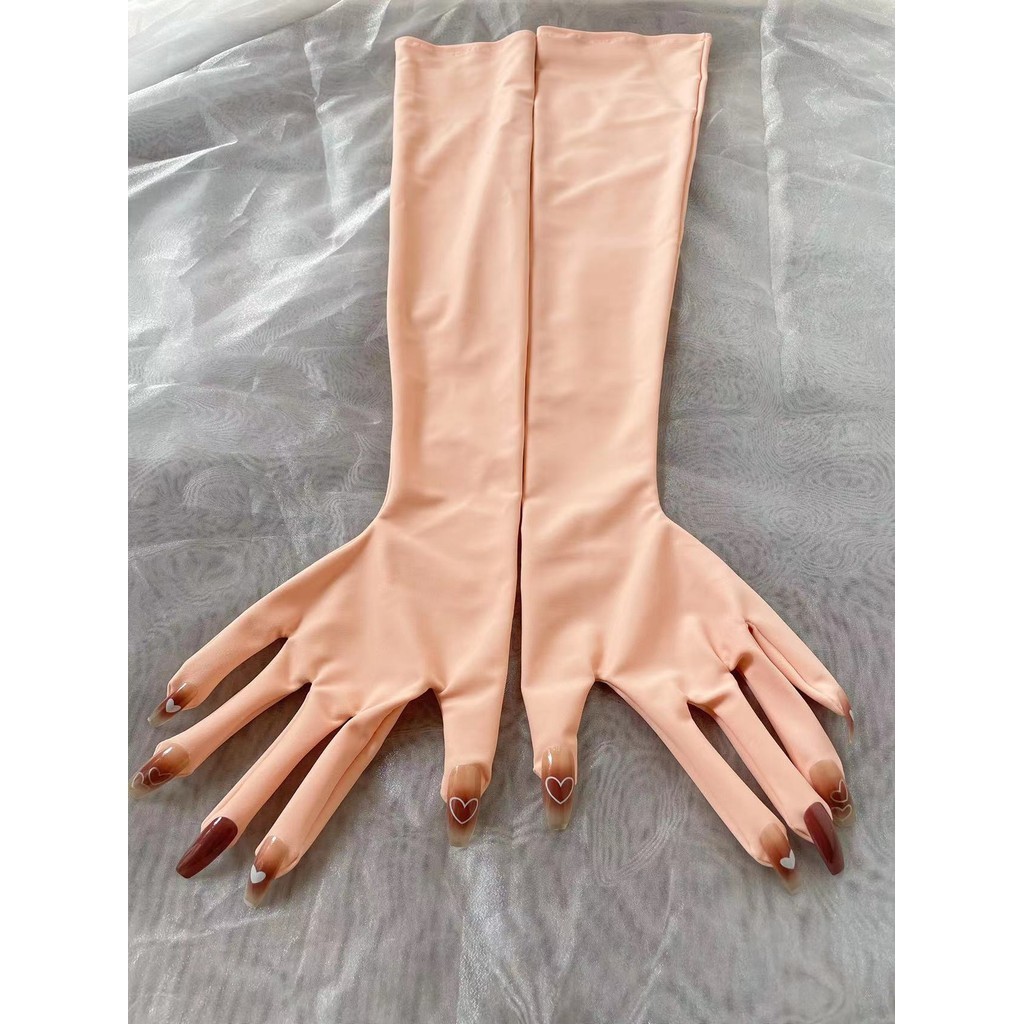 Sang Trọng Customzie Hồng Thịt Spandex Zentai Găng Tay Móng Tay Nam ...