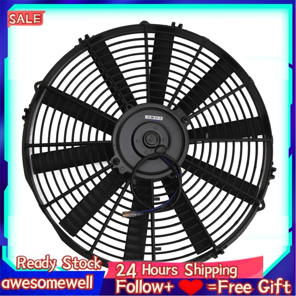 Oil System Cooling Fan 15 Inch 12V Condenser Radiator Universal Ultra ...