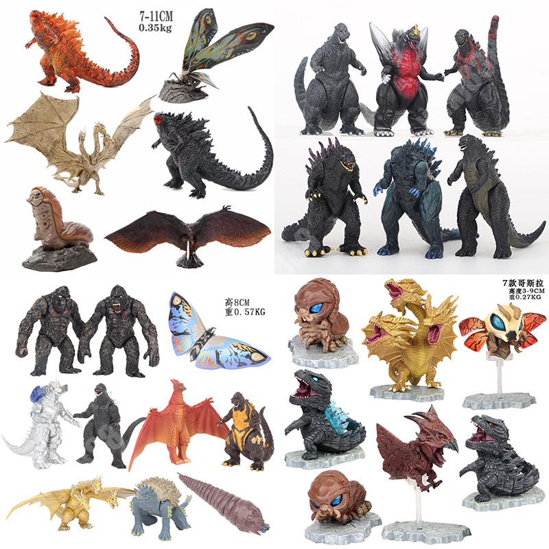 Nhân Vật Hành Động Godzilla Ghidorah King Kong Rodan Mothra 6 Cái / bộ ...