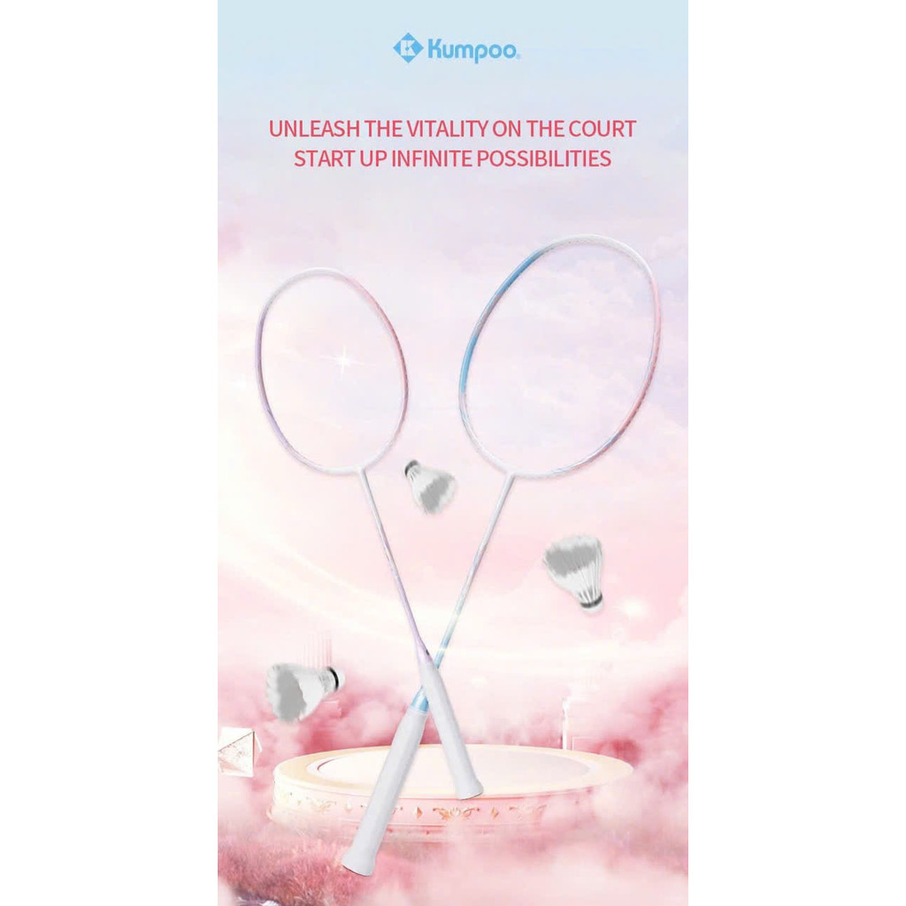Vợt Cầu Lông Kumpoo Pandora Căng Sẵn 11.5 kg, Tặng Kèm Cước, Quấn Cán ...