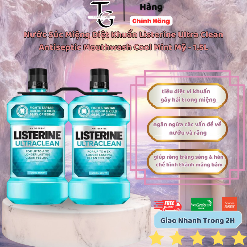 Nước Súc Miệng Diệt Khuẩn Listerine Ultra Clean Antiseptic Mouthwash ...
