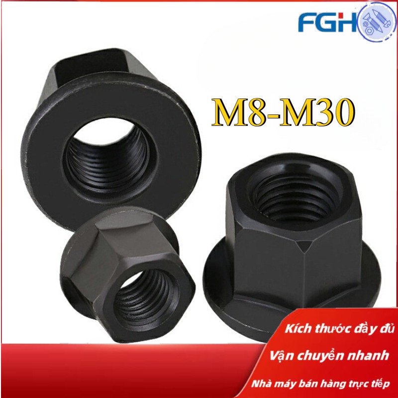 ecu liền long thép (ê cu) / Đai ốc liền phẳng / Đai ốc mặt bích M8 ...