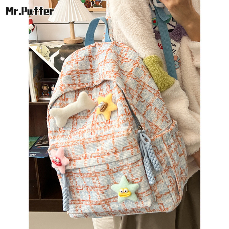 Mr.puffer Túi đi học nhỏ tươi mát nữ sinh trung học cơ sở học sinh ...