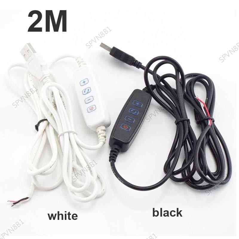 3 chân DC 5V LED Dimmer Cáp Nối Dài Điều Khiển Màu Bộ Chuyển Đổi Cổng ...