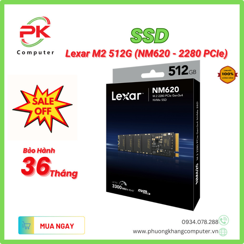 SSD Lexar M2 512G (NM620 - 2280 PCIe) | Shopee Việt Nam