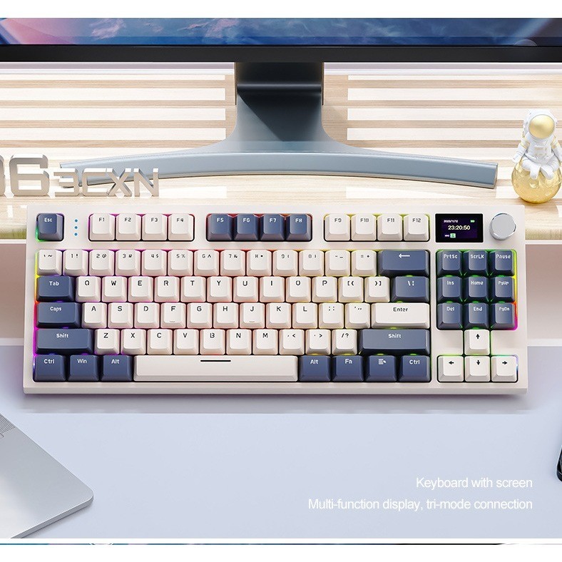 Bàn Phím Cơ Attack Shark K86 RGB, 3 Modes , Có màn Hình, Núm Vặn, Hotswap 5 pin | Shopee Việt Nam
