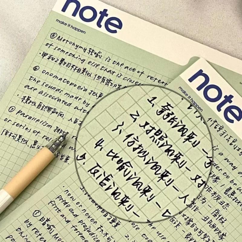 Tập giấy ghi chú B5 30 tờ S42 màu retro S42 Giấy note ghi chú tiện lợi caro hỗ trợ học tập, tốc ...