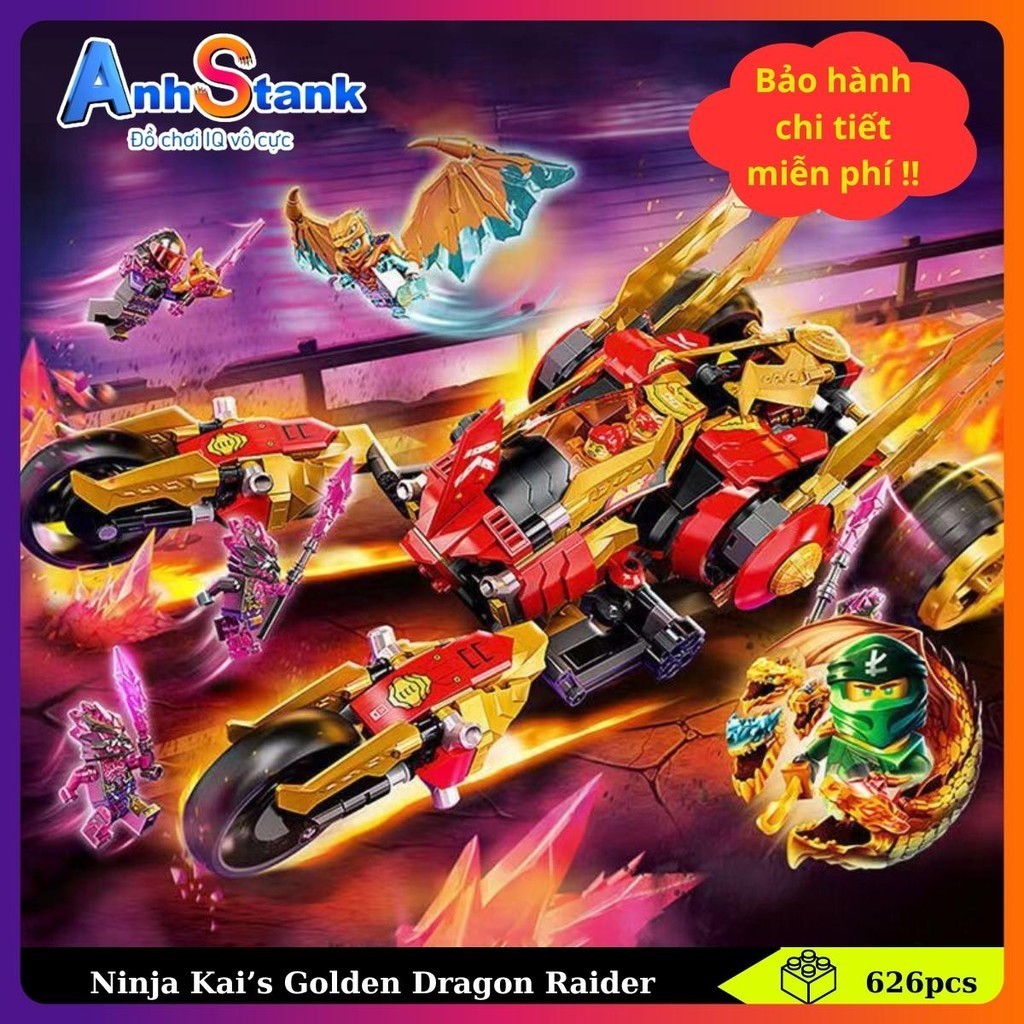 [Ninja] Đồ chơi Lắp ráp NINJA CITY SKU 7013 KAI'S GOLDEN DRAGON RAIDER ...