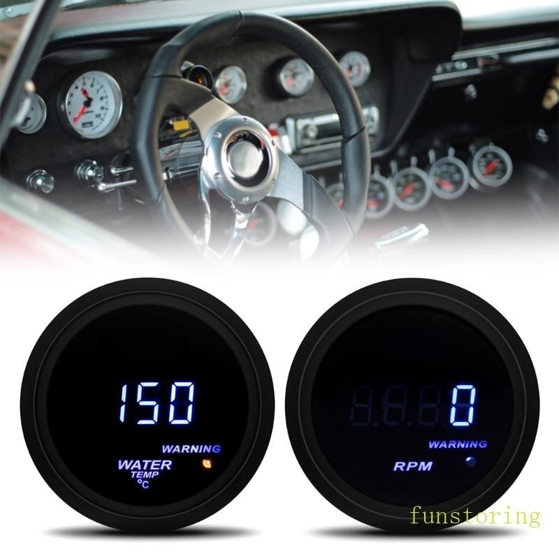 Fun 12V Đa Năng Xe Máy Tachometer Điện Tử Tach Meter Đồng Hồ Đo Nhiệt ...