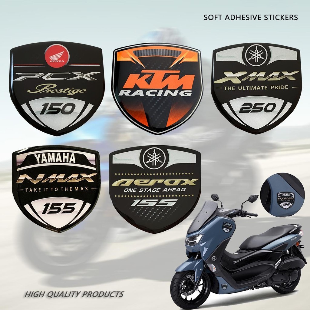 Dành Cho Xe Honda PCX 150 160 KTM YAMAHA Xmax Nmax Aerox Logo 3D Nhựa ...