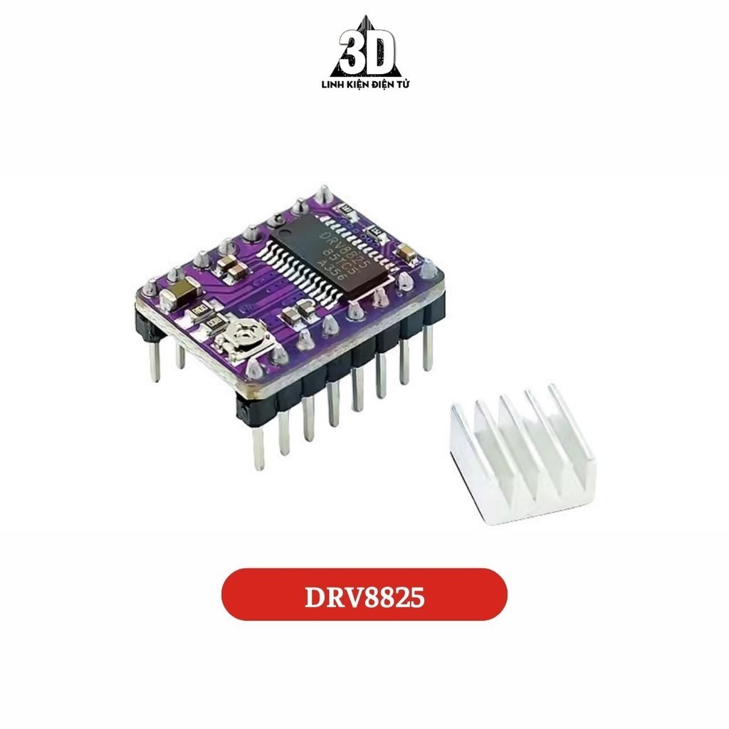 Driver điều khiển động cơ bước A4988/DRV8825 KÈM NHÔM TẢN NHIỆT dành ...