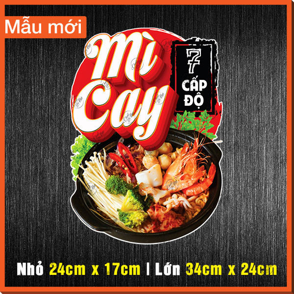 Miếng dán MÌ CAY thức uống decal đồ trang trí cà phê quán trà sữa nước ...