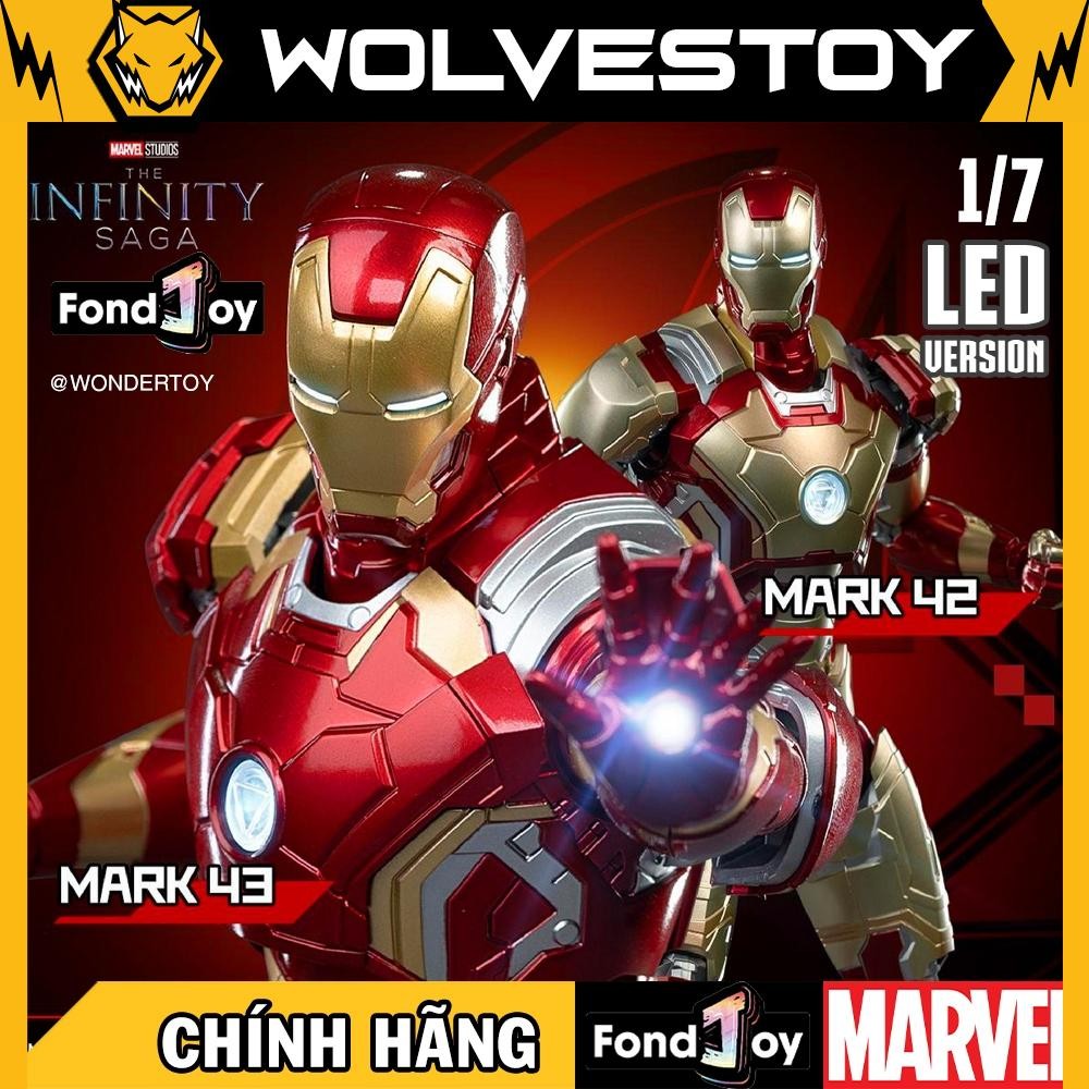 Mô Hình Lắp Ráp Fondjoy Toys Marvel Iron Man MK42 & MK43 1/7 Model Kit (LED version) | Shopee ...