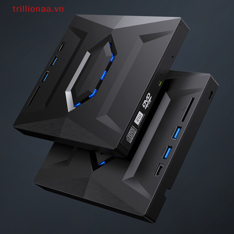 Trillionaa 1 Gói USB 3.0 Loại C CD Ngoài DVD RW Ổ Quang 7 Trong 1 Đầu Ghi DVD Siêu Ổ Thích Hợp ...