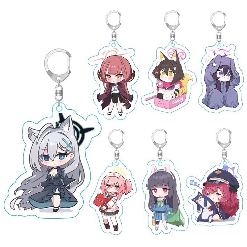 Móc khóa Anime Blue Archive Game Sunaōkami Shiroko Hayase Yūka a01 Phụ ...