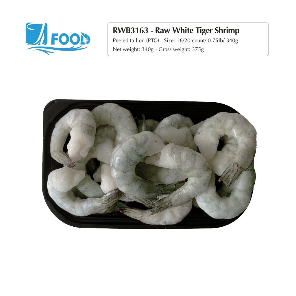 Tôm thẻ xuất khẩu, lột vỏ chừa đuôi Size 16/20, NW 340g (Khay) | Shopee Việt Nam