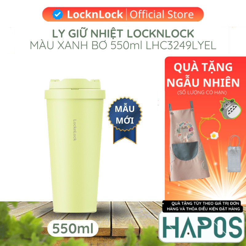 Ly giữ nhiệt LocknLock chính hãng 550ml LHC3249 Inox 316L nắp 1 chạm - HAPOS OFFICIAL | Shopee ...