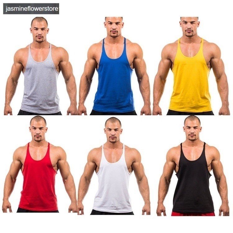 (Jmbx) Nam Trống Stringer Y Back Tank Top Gym Fitness Sports | Shopee ...