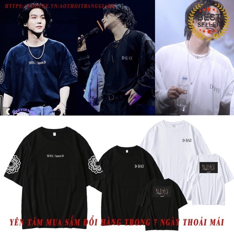 Agust D TOUR MERCH KPOP Bangtan Boys Suga Mới AGUST D D-DAY Cổ Tròn ...