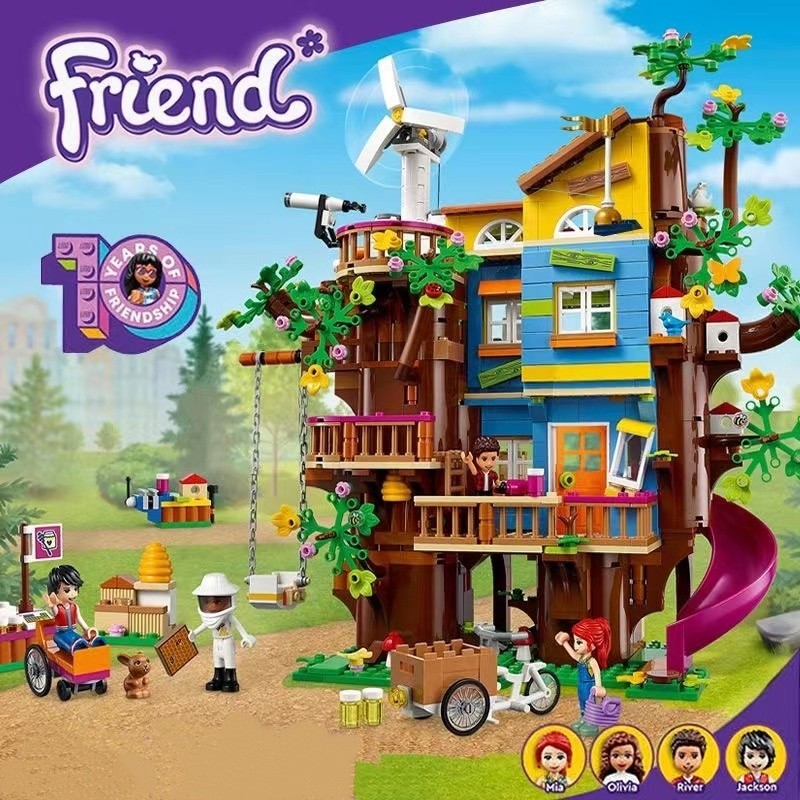 1114PCS Friendship Tree House Toy building blocks Compatible 41703 lego ...