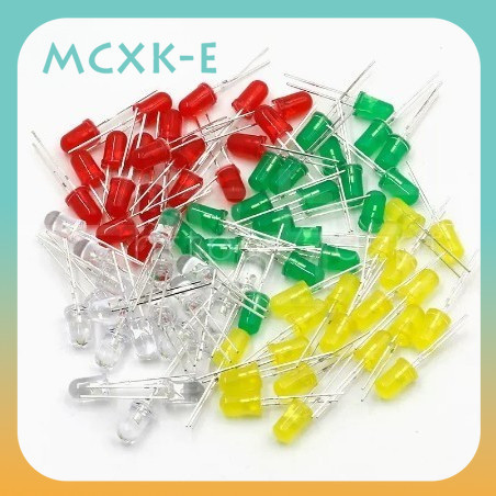 Bộ 50 3mm 5mm Đèn LED Phát Sáng Diode Đỏ Xanh Xanh Trắng Vàng Bóng Đèn ...