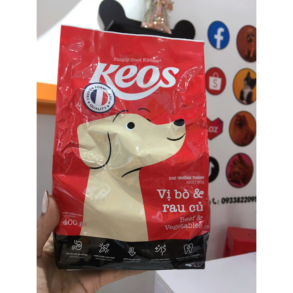 Keos Ad Chó vị bò & rau củ gói 400g | Shopee Việt Nam
