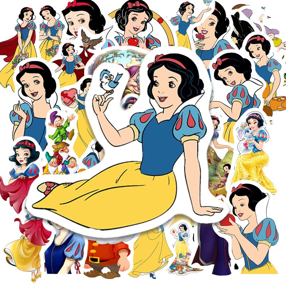 Set 50 Sticker Hình BẠCH TUYẾT & 7 CHÚ LÙN – Decal Trang Trí Xe ...