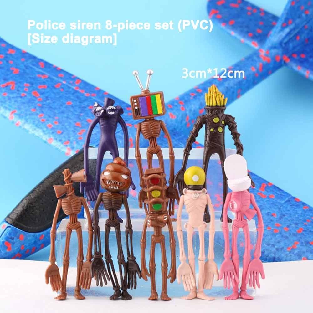 8PCS Siren Head Toy Figure Sirenhead Figures Horror Model Doll Kid Boy ...