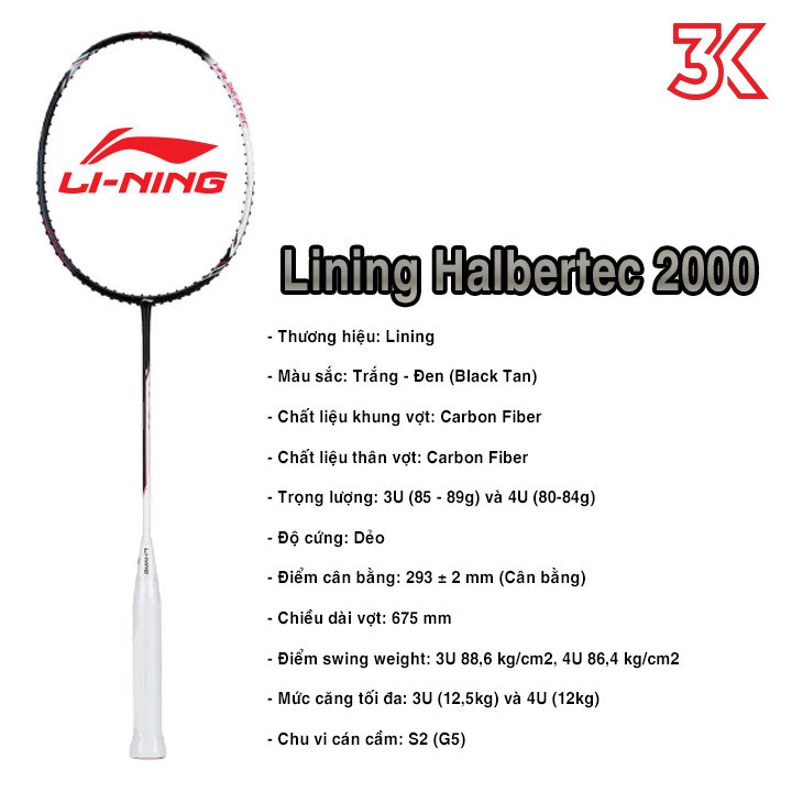 Vợt Cầu Lông Lining Halbertec 2000 Nội Địa 1 Khung 1 Túi [Chính hãng ...