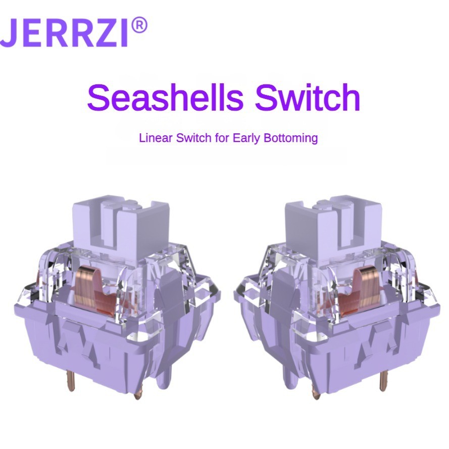 Jerrzi Seashells Switch Chống Bụi Tường Tuyến Tính Công Tắc HIFI Nhà Máy Bôi Trơn Bàn Phím Cơ ...