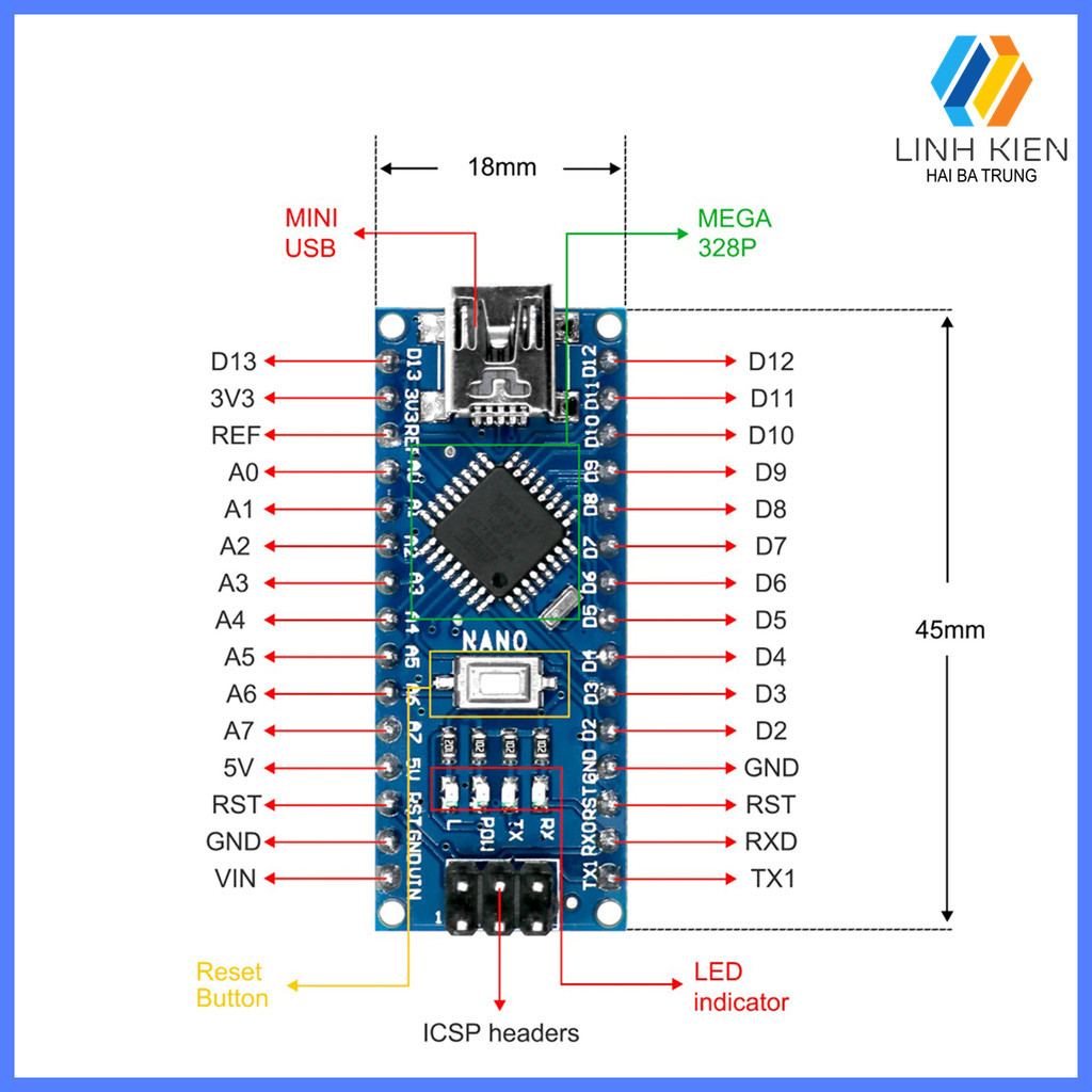 [Có sẵn] Arduino NaNo V3 | Shopee Việt Nam