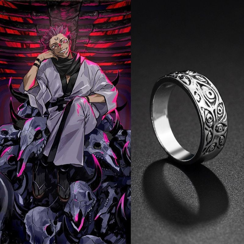 Nhẫn SUKUNA JUJUTSU KAISEN phụ kiện trang sức cosplay Chú thuật hồi ...