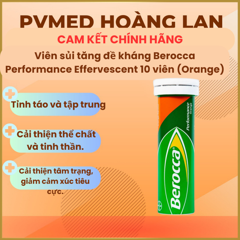 hộp viên sủi bổ sung Vitamin Berocca Performance Mango 10 Viên/hộp ...