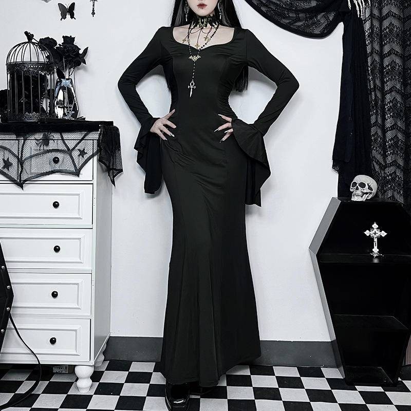 Phong Cách Gothic Adams Gia Đình Phù Thủy Đuôi Cá Váy Nữ Ôm Hơn Nhìn ...