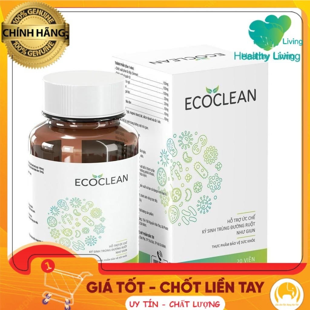 [HÀNG TỐT] ECOCLEAN NEW Viên Uống Detox Thanh Lọc Cơ Thể Bồi Bổ Cơ Thể Đẩy Lùi Ký Sinh Trùng ...