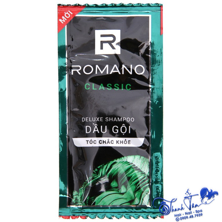 [1 Gói] - Dây dầu gội nam Romano Classic Deluxe Shampoo 5gr [ New 2024 ...