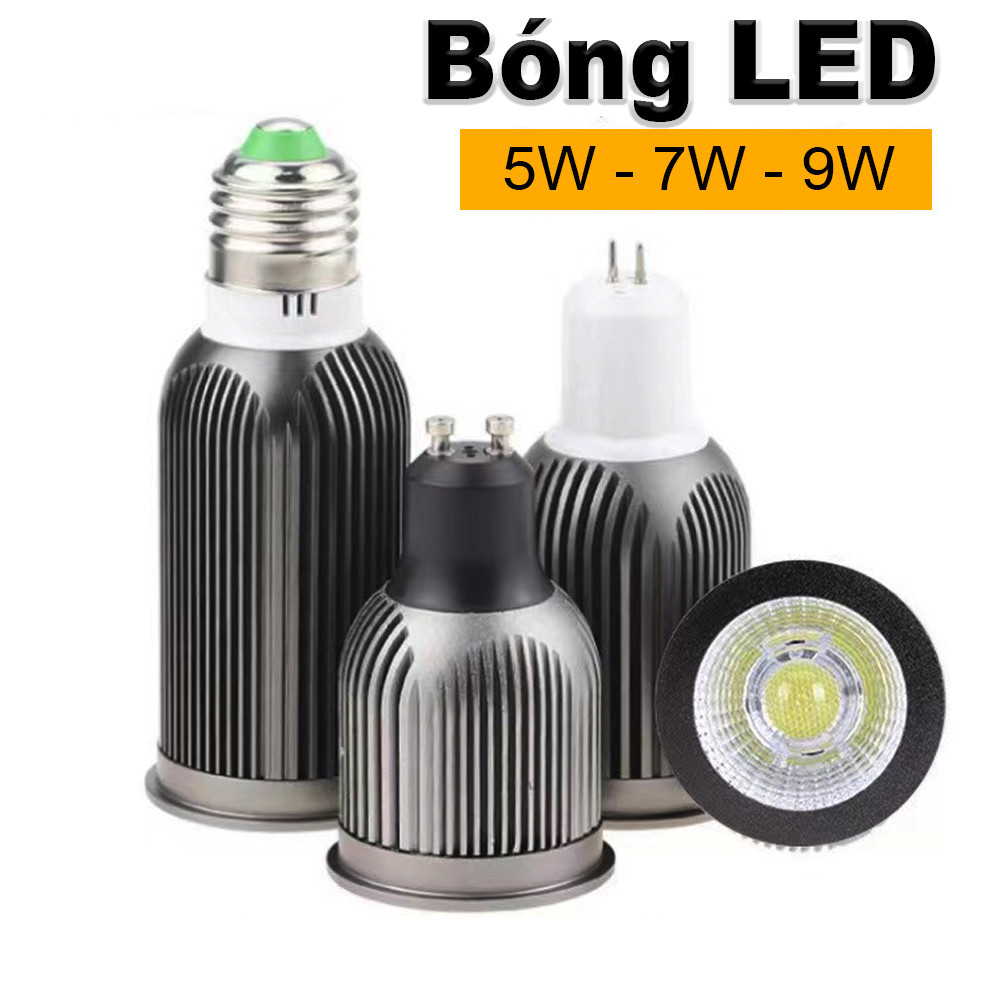 Bóng Led rọi chiếu điểm 220V, Đui xoáy E27 công suất 3W, 5W, 7W, 9W ...