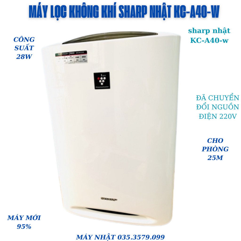 Máy Lọc Không Khí Cũ Nhật Bản 90% Sharp KC-A40-W-20 LKK Inverter 7000 tiết kiệm điện đã chuyển ...