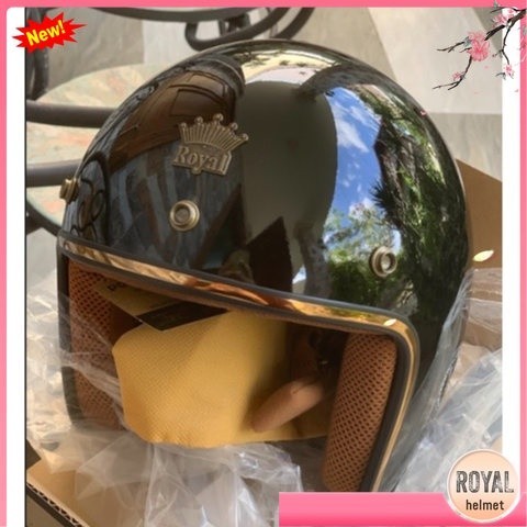 Mũ bảo hiểm 3/4 Royal chính hãng M20C đen bóng chính hãng, đủ size, bảo hành 12 tháng | Shopee ...