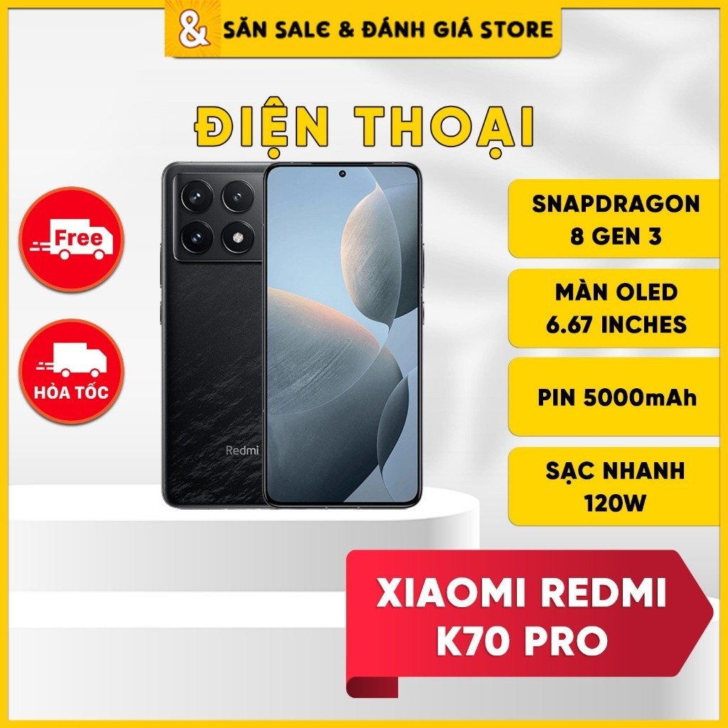 Điện Thoại Xiaomi Redmi K70 Pro (Bảo Hành 3 Tháng Lỗi 1 Đổi 1) - Snapdragon 8 Gen 3, Săn Sale ...