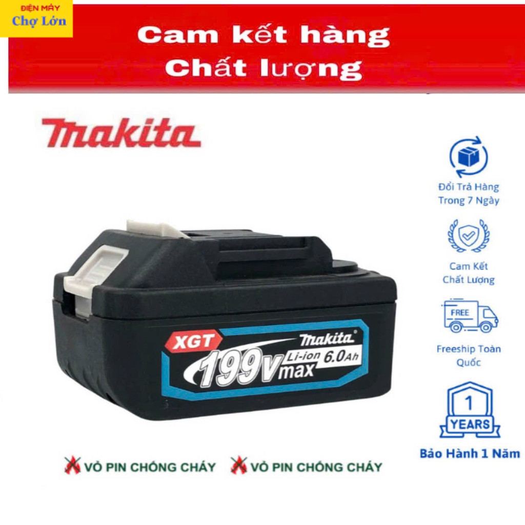 Pin Makita, Pin 10 cell Makita 199v Chân Pin Phổ Thông M21 Dùng Cho Máy ...