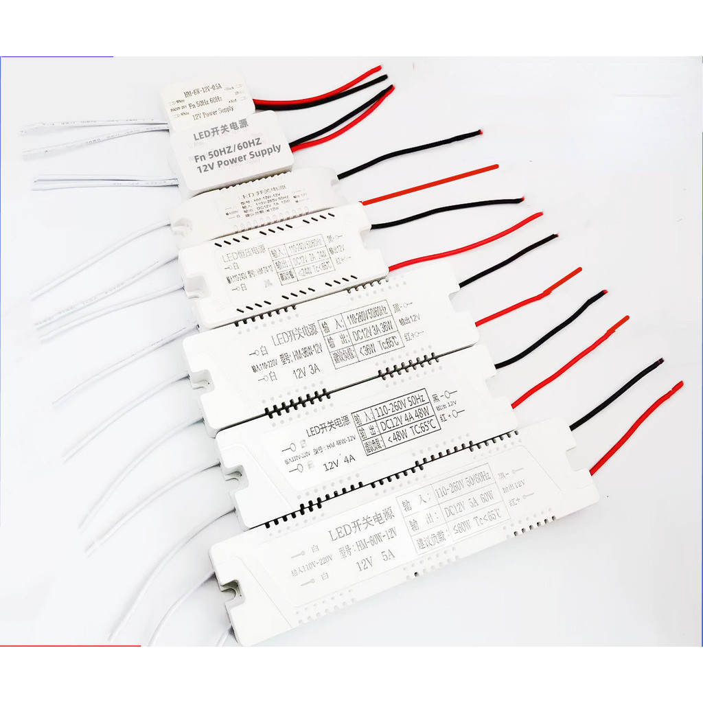 Bộ nguồn điều khiển LED BIA HOME, 6W / 12W / 24W / 36W / 48W / 60W / 60W / 72W, 12V, 0.5A / 1A ...