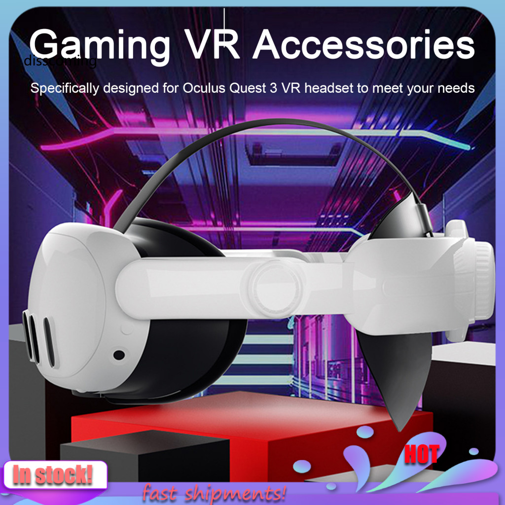 Dis _ Secure Fit Dây đeo đầu có thể điều chỉnh Dây đeo tai nghe Vr cho Oculus Quest 3 Dây đeo ...