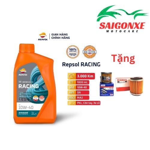 [Tặng Lọc Nhớt] Dầu Nhớt Xe Số Repsol Racing 4T 10w40 1L | Shopee Việt Nam