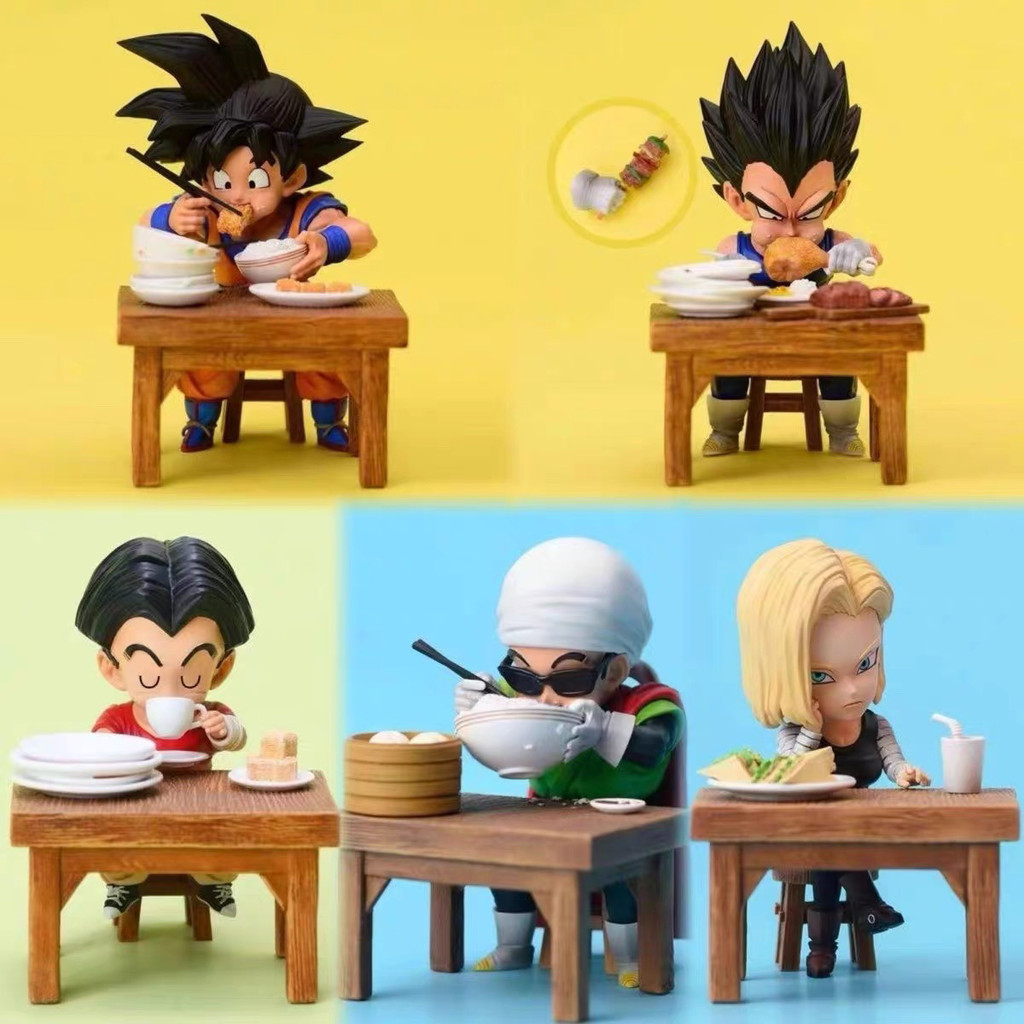 Dragon BALL Z DBZ GOKU VEGETA Kuririn Gohan Android 18 Meshi Ăn Hình ...